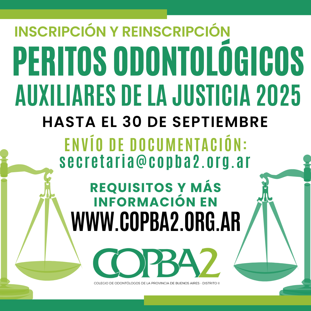 Peritos auxiliares de la Justicia para el 2025 - COPBA2 - Colegio de ...